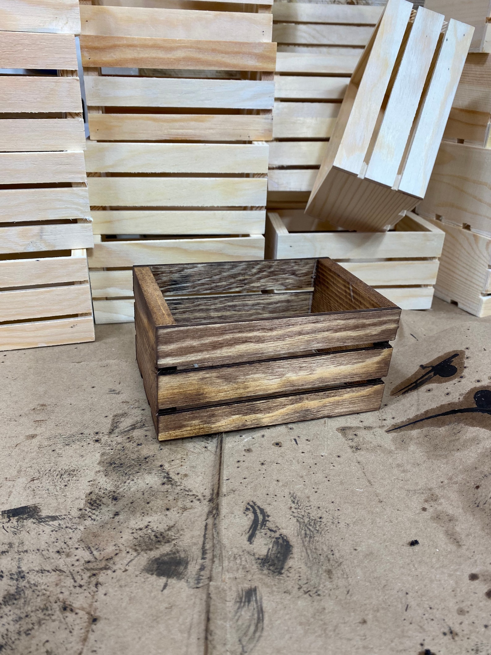 Small Wood Crates Wooden Storage Small Crate Rustic Wood - Etsy