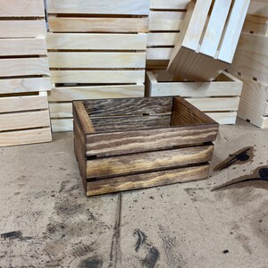 Small Wood Crates, Wooden Storage, Small Crate, Rustic Wood Crate, Mini ...