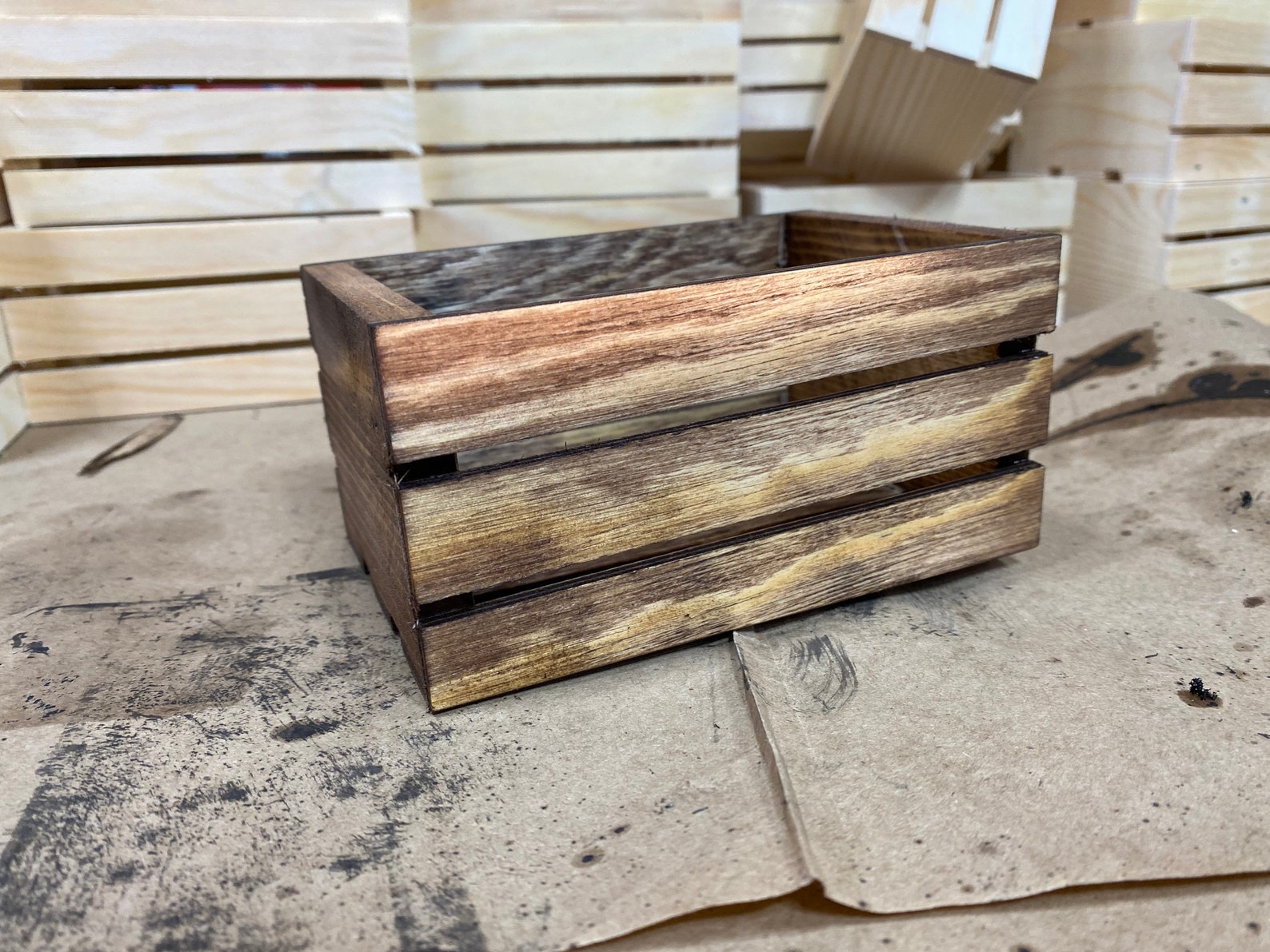 Small Wood Crates Wooden Storage Small Crate Rustic Wood - Etsy