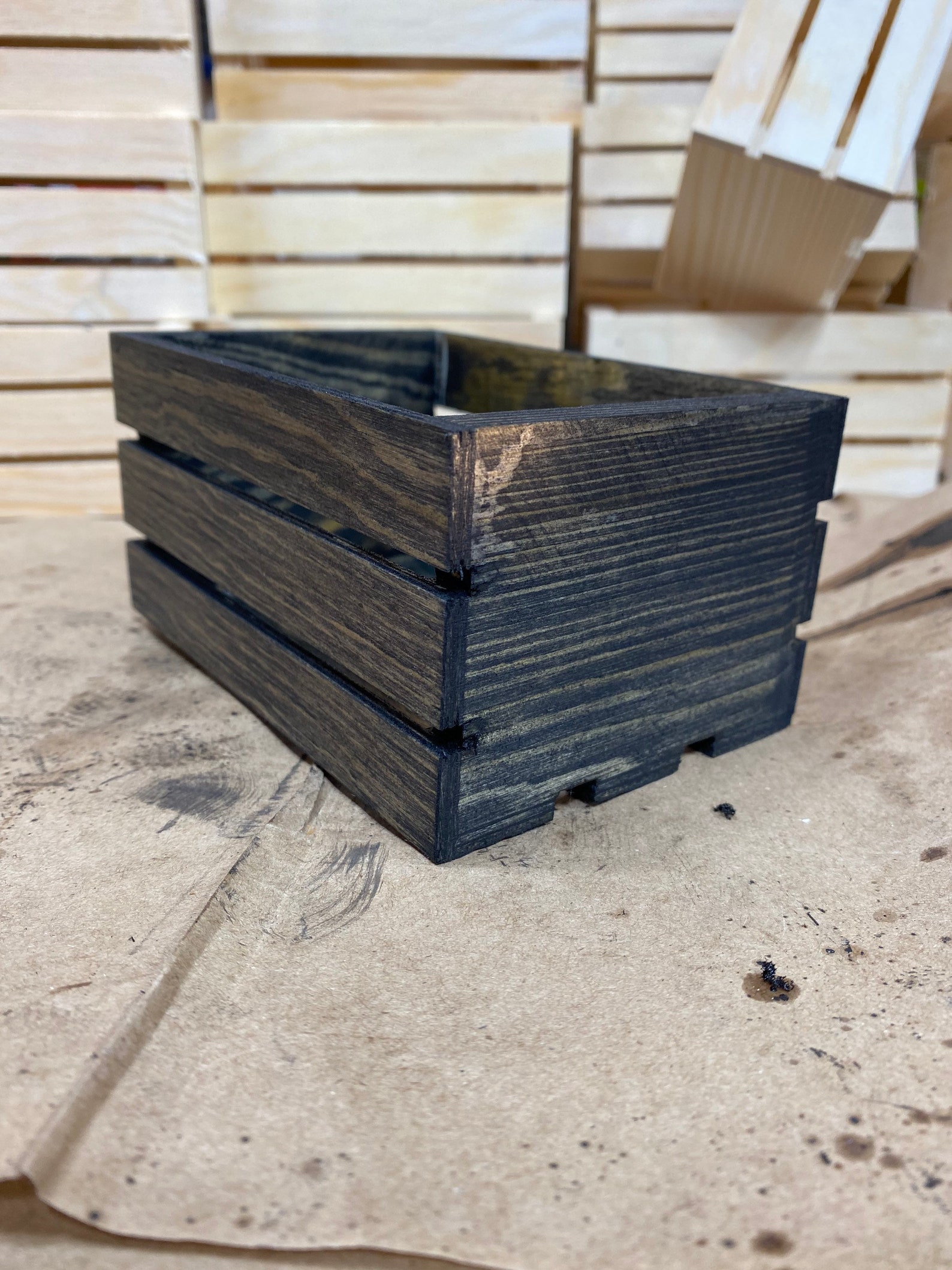 Small Wood Crates Wooden Storage Small Crate Rustic Wood - Etsy