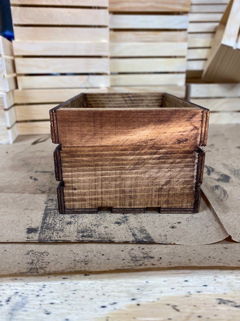 Small Wood Crates Wooden Storage Small Crate Rustic Wood - Etsy