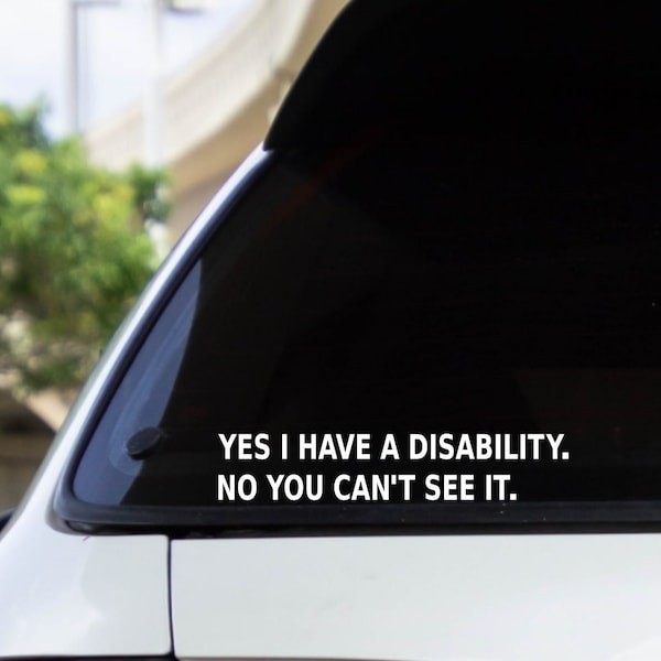 Hidden Disability Car Sticker - Etsy