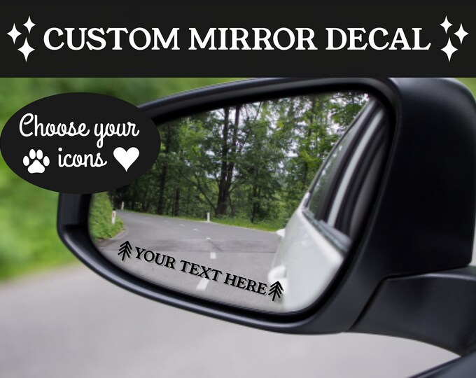 Custom Car Side Mirror Decal, Side Mirror Sticker for Car, Side Mirror ...