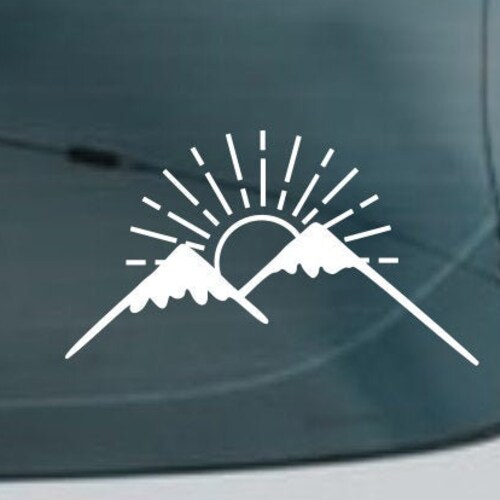 Mountain Sunset Decal Vinyl Decal Sticker Car Sticker - Etsy