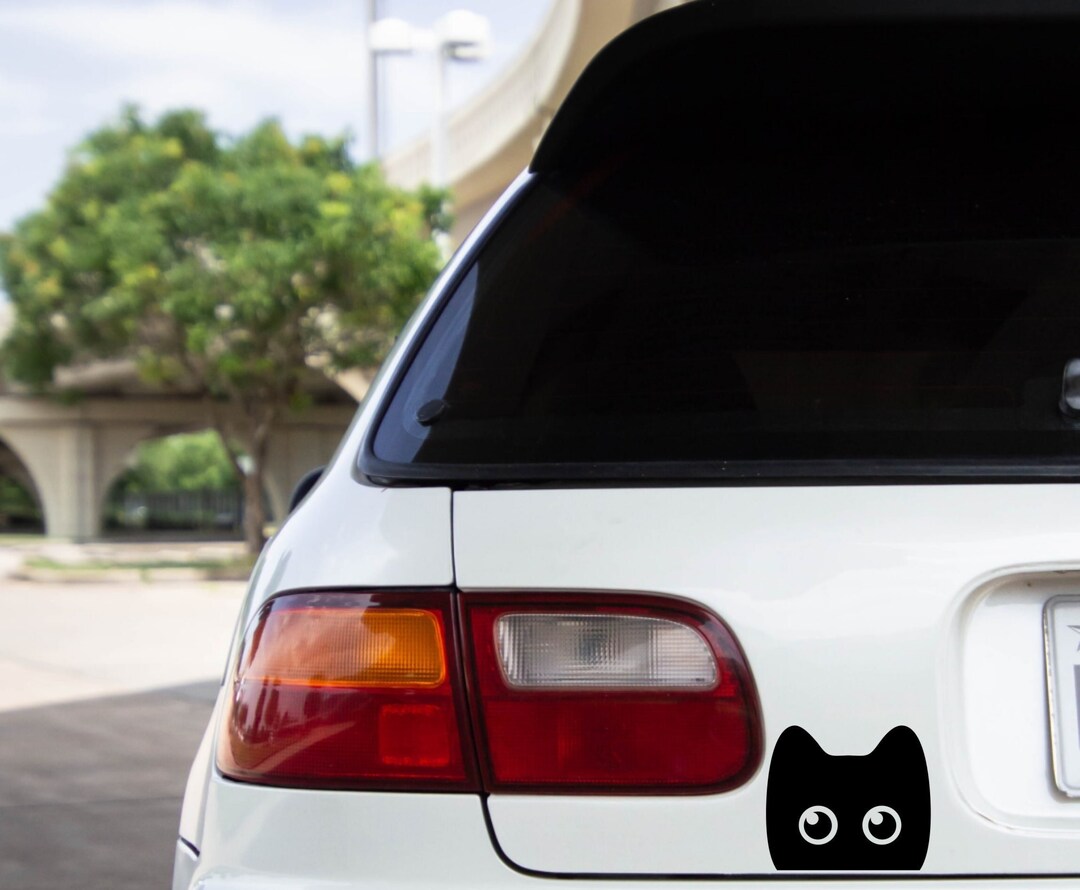 Peeking Black Cat, Cute Car Decal, Sticker - Etsy