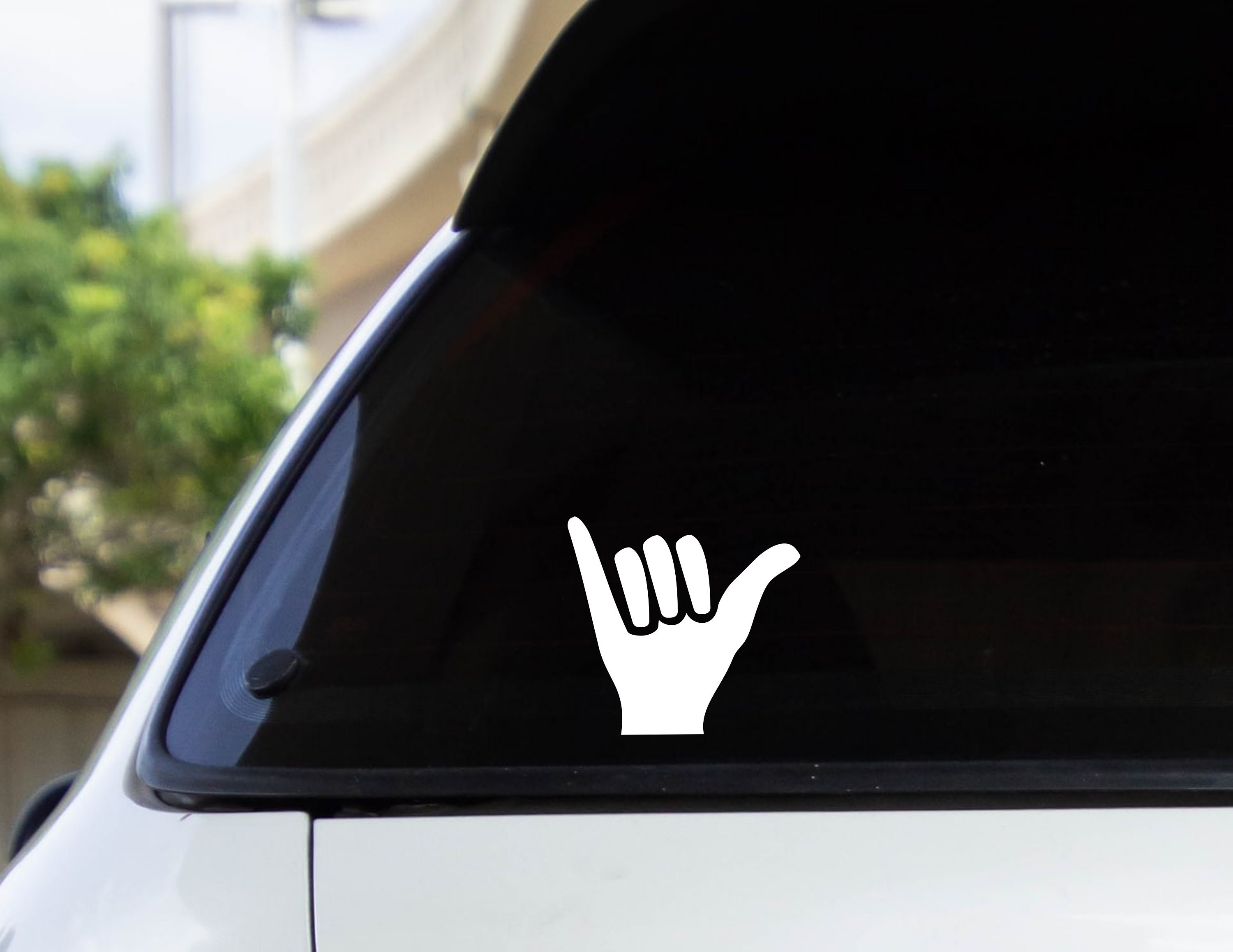 Shaka hand sign car decal Hang loose decal car sticker | Etsy