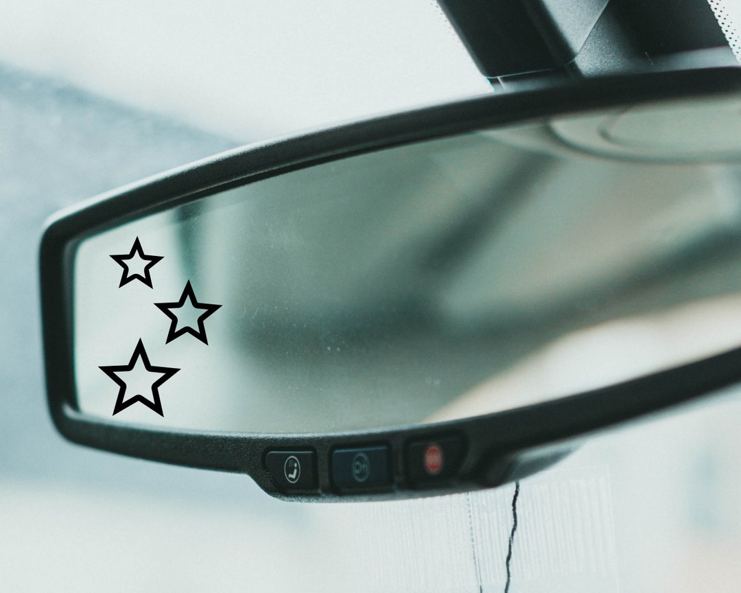 Star Rearview Mirror Decals, Cute Car Stickers, Decorative Car ...