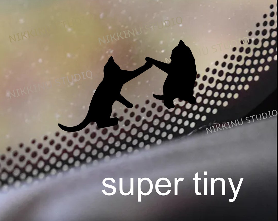 Tiny Cats Car Decal, Super Tiny Discoverable Easter Egg Decal, Car ...