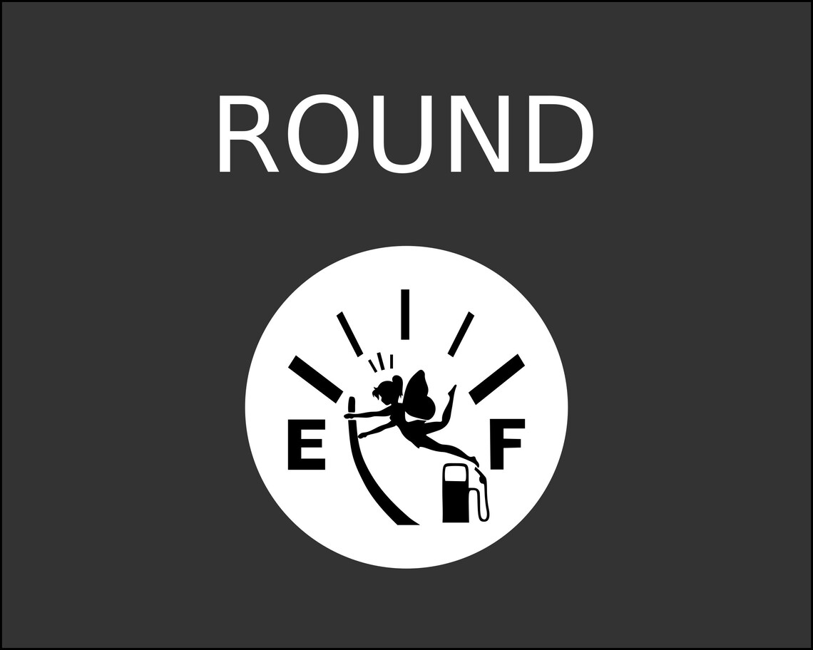 Gas Tank Door Decal, Gas Gauge Fairy Decal, Gas Gauge Decal, Funny Gas ...