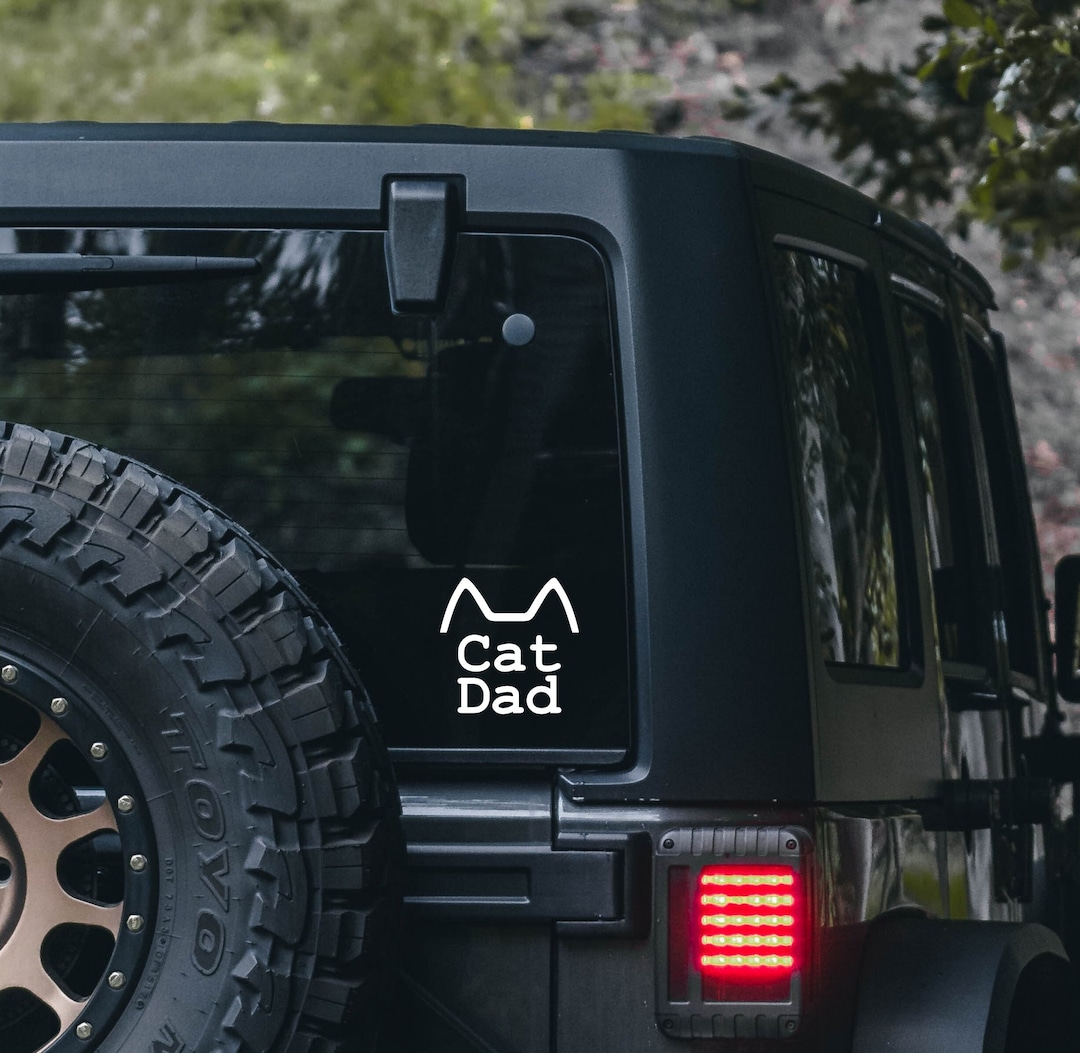 Cat Dad Car Decal, Fur Dad Decal, Cat Daddy Decal, Fur Daddy Decal, Fur ...