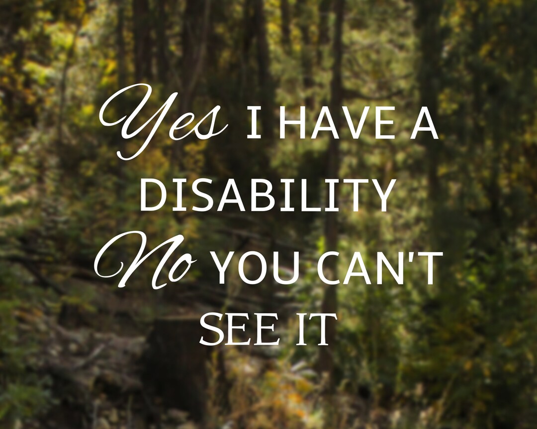 Hidden Disability Car Decal Yes I Have a Disability No You - Etsy