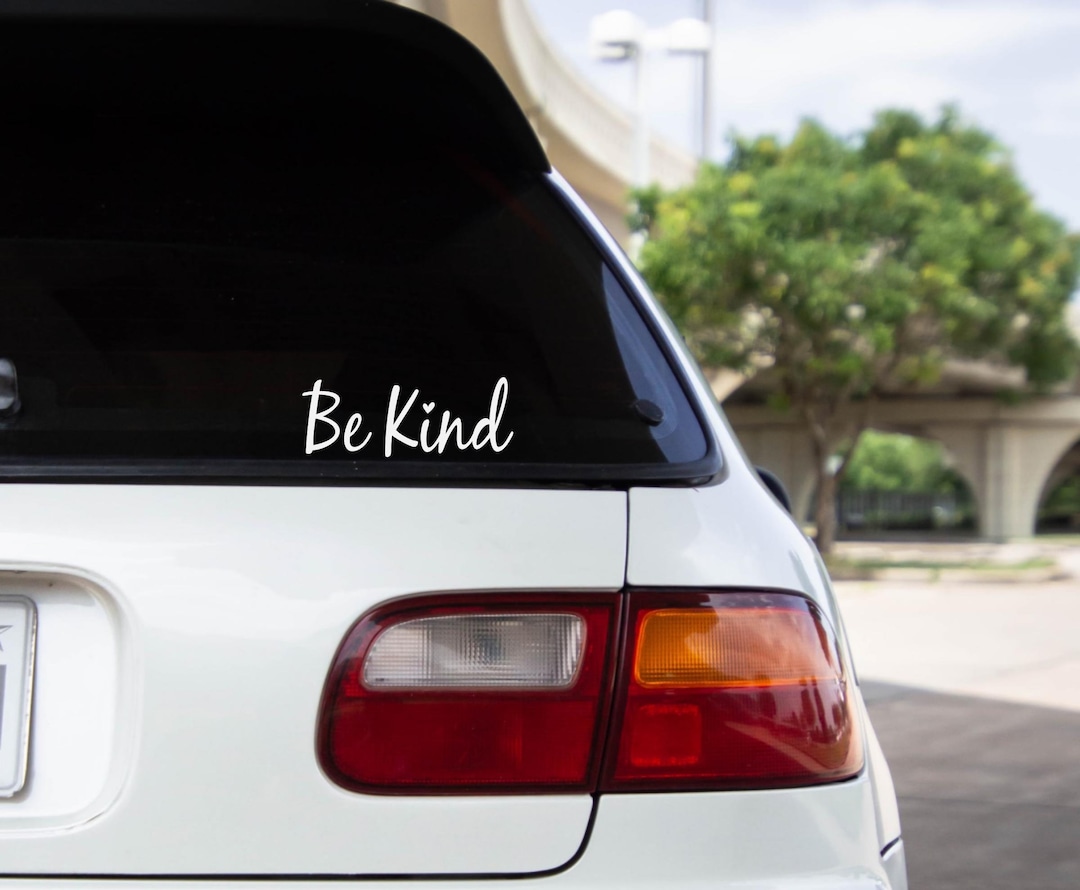 Be Kind Vinyl Car Decal, Transfer Window Sticker - Etsy