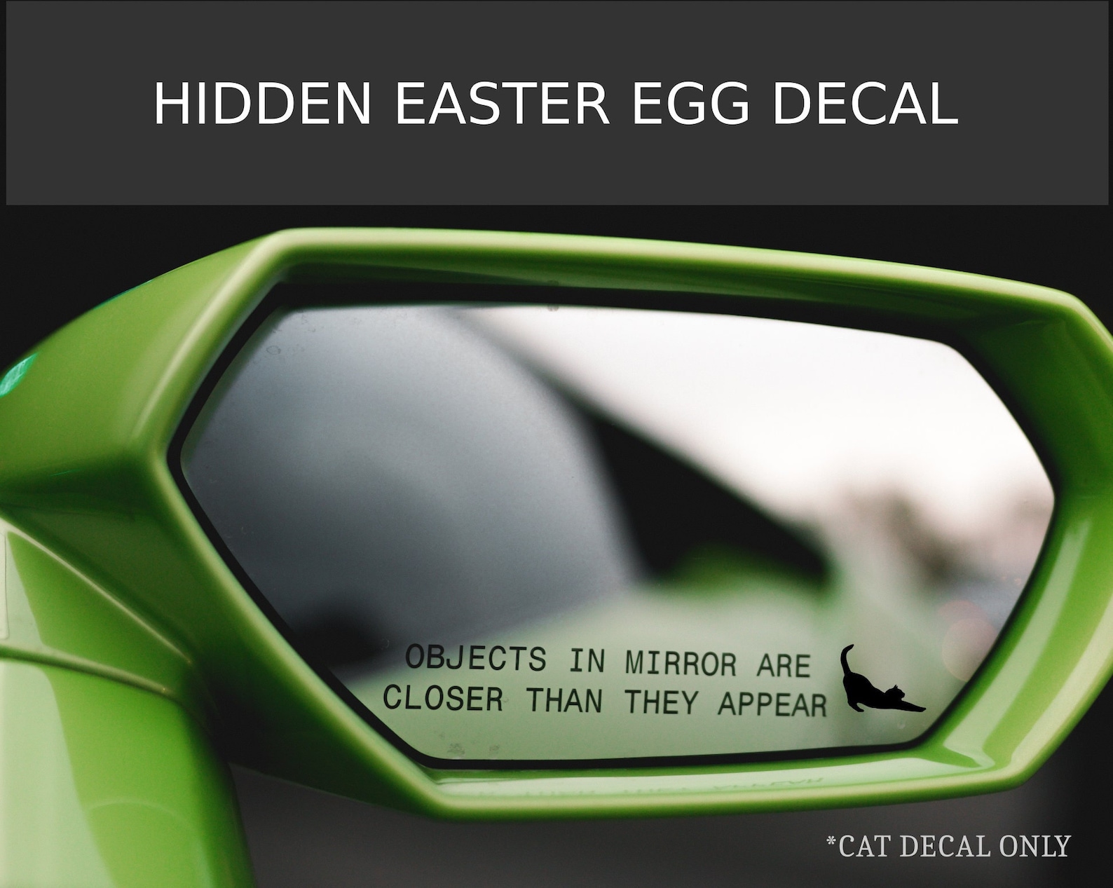 Small Kitty Car Decal Hidden Easter Egg Decal Car Sticker | Etsy