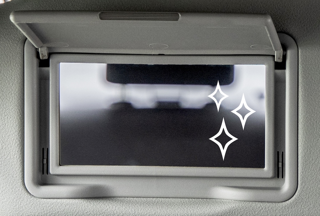 Sparkle Car Vanity Mirror Decals, Cute Car Stickers, Decorative Car ...
