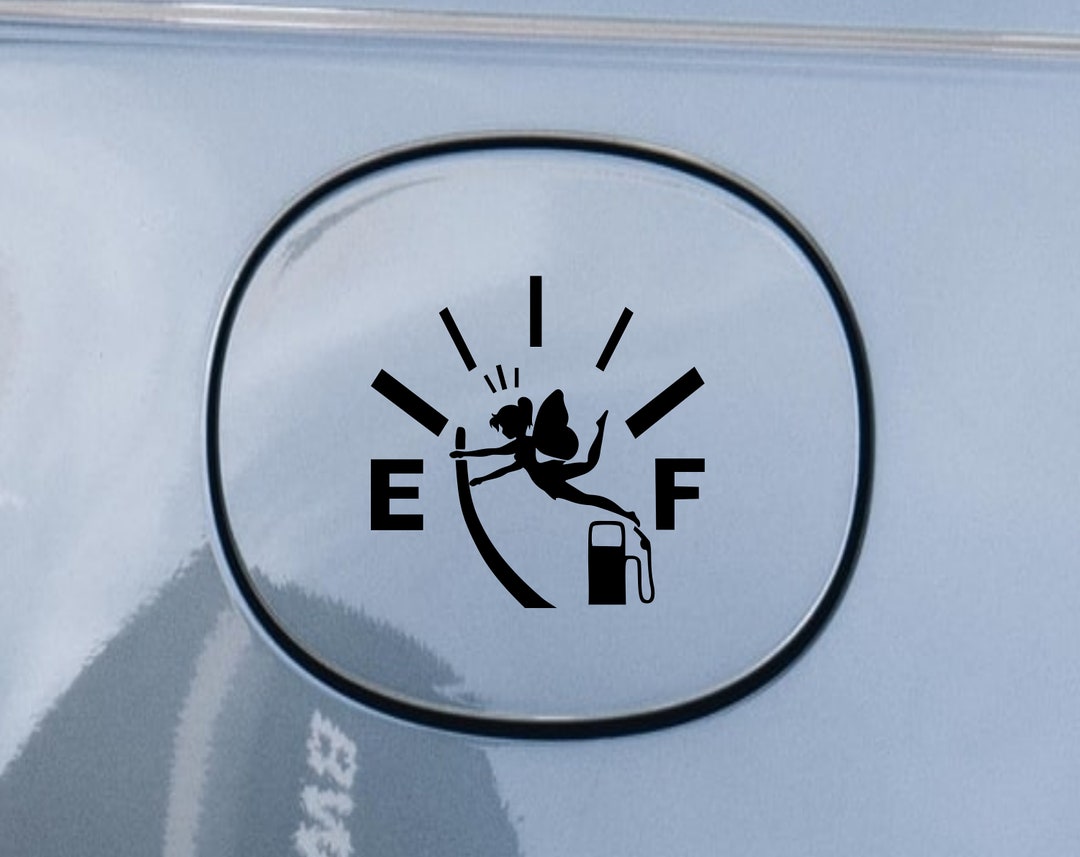 Gas Tank Door Decal, Gas Gauge Fairy Decal, Gas Gauge Decal, Funny Gas ...