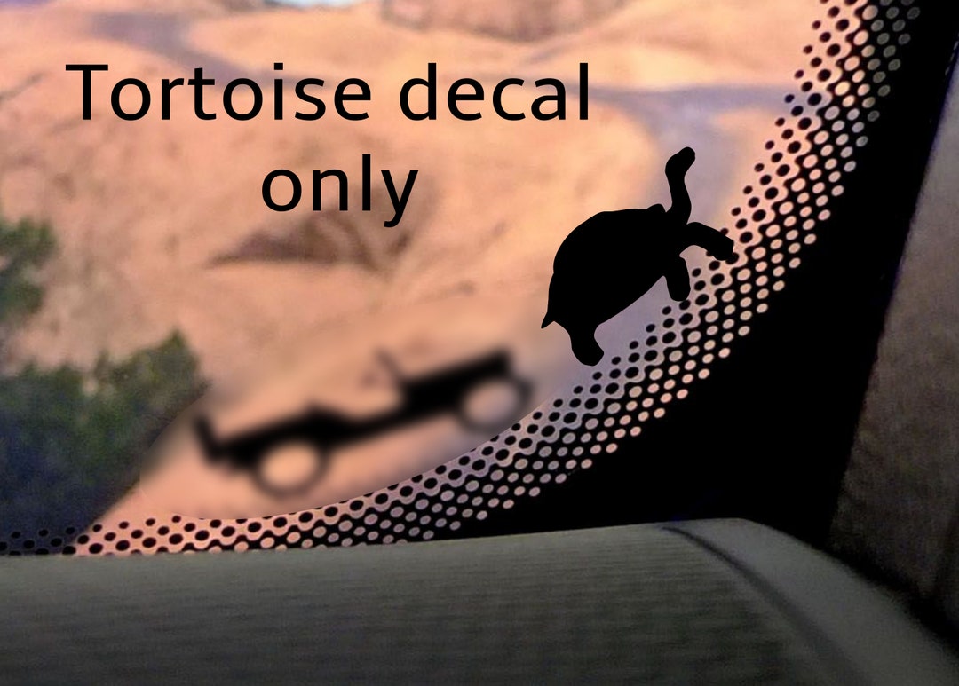 Tortoise Car Decal, Tiny Discoverable Easter Egg Decal, Car Sticker - Etsy