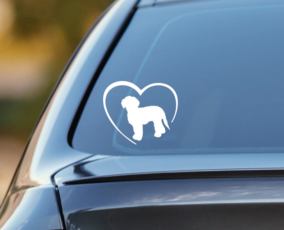 Golden Doodle Car Decal, Vinyl Decal Sticker, Goldendoodle Car Sticker ...