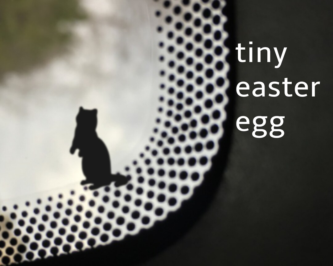 Tiny Munchkin Cat Decal, Super Tiny Discoverable Hidden Easter Egg ...