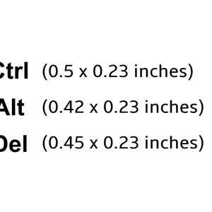Ctrl + Alt + Del Blank Button Car Decal, Stickers, Set of 3 - Etsy