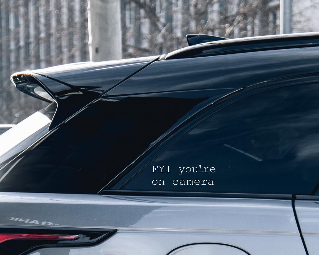 Security Camera Car Decal, Security Sticker, Camera on Board Car ...