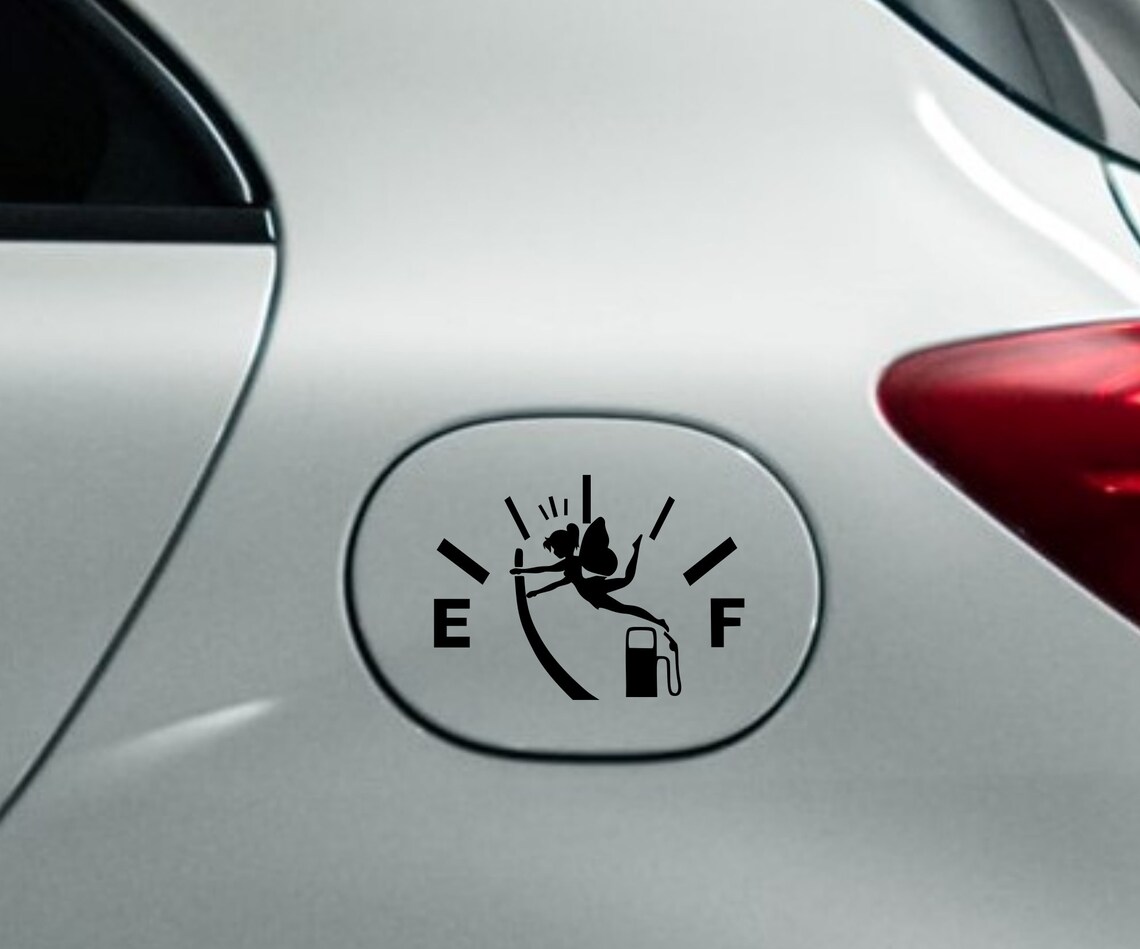 Gas Tank Door Decal, Gas Gauge Fairy Decal, Gas Gauge Decal, Funny Gas ...