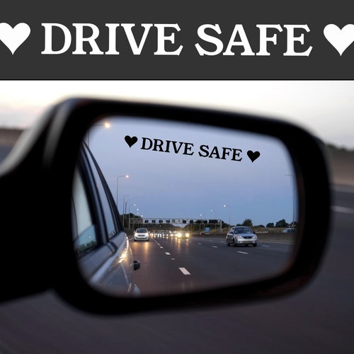 Drive Safe Car Mirror Decal Rear View Mirror Cling - Etsy