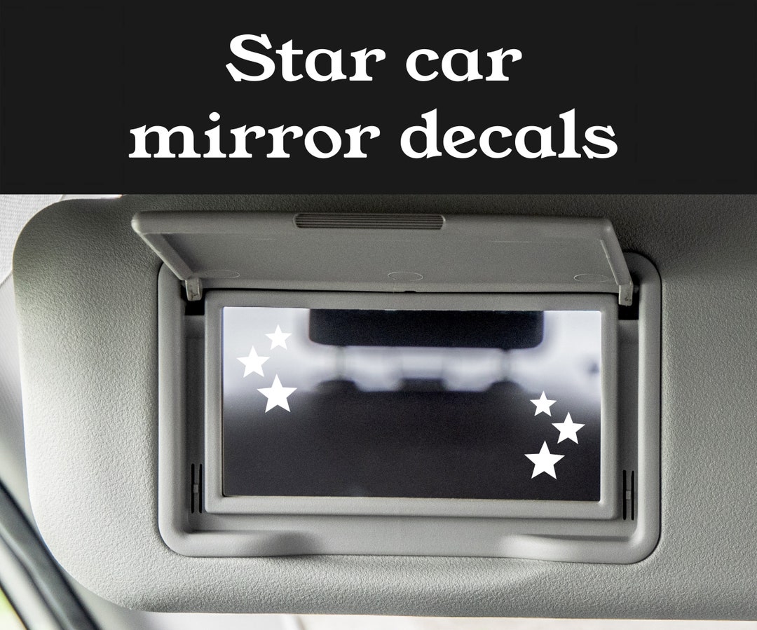 Star Visor Mirror Decals, Cute Car Stickers, Decorative Car Accessory ...