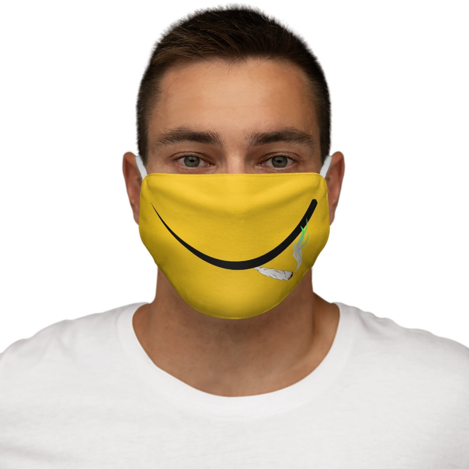 420 Weed Smiley Face Facemask Smoking Joint Face Mask | Etsy