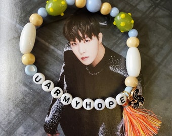 J-hope Beaded Bracelet Jack in the Box Inspired One of One Mismatched ...