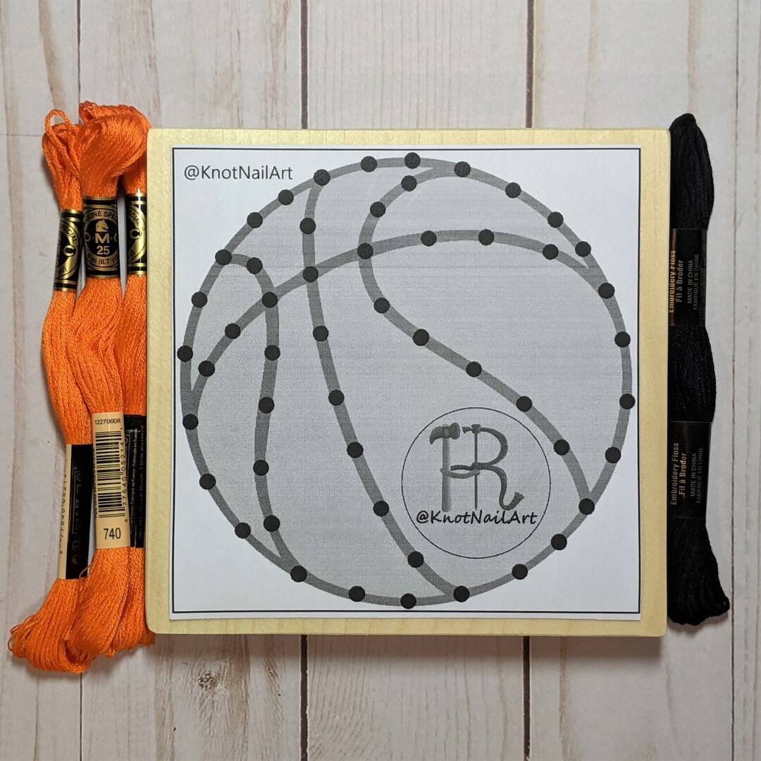 DIY String Art Kit: Basketball 5.5" by 5.5" - Etsy