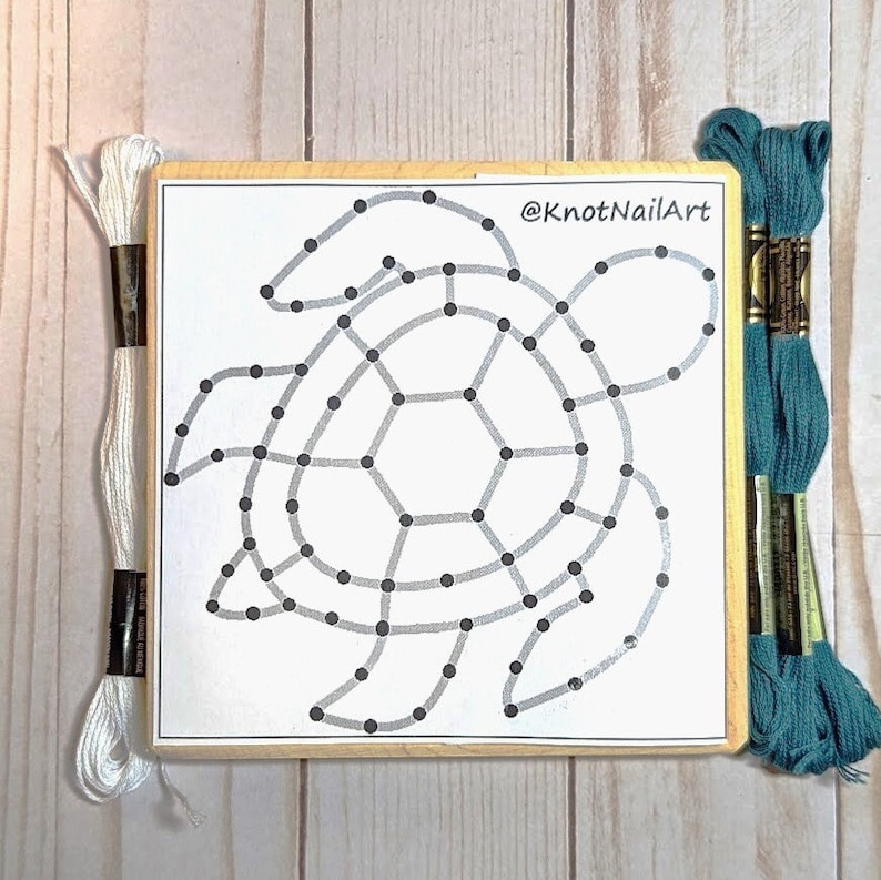 DIY String Art Kit: Sea Turtle 5.5" by 5.5" - Etsy