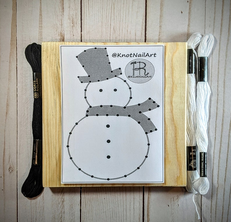 DIY String Art Kit: Snowman 5.5" by 5.5" - Etsy