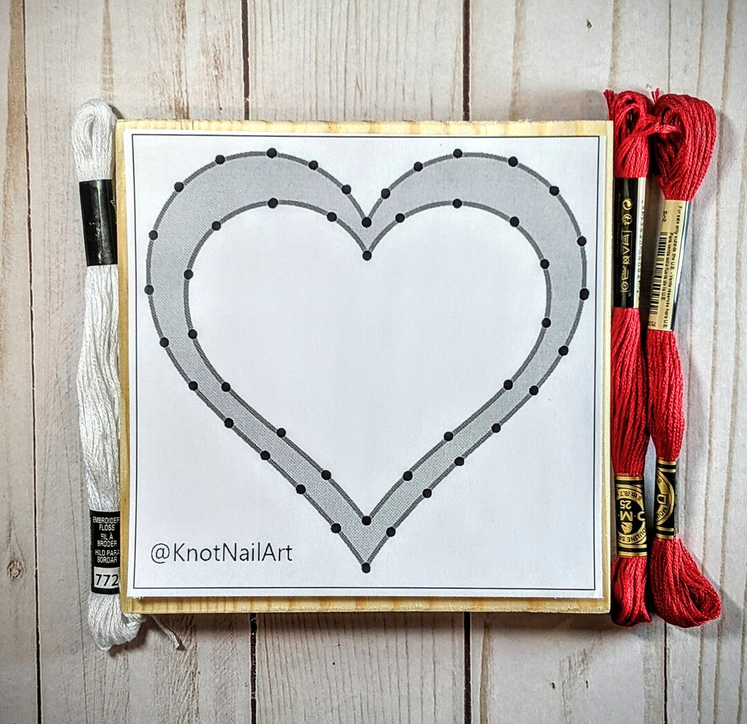 DIY String Art Kit: Heart 5.5" by 5.5" - Etsy