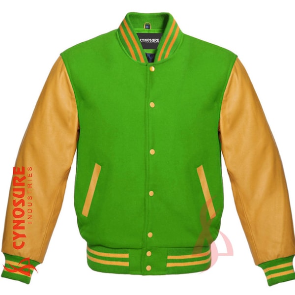 Kelly Green Letterman Jacket - Etsy