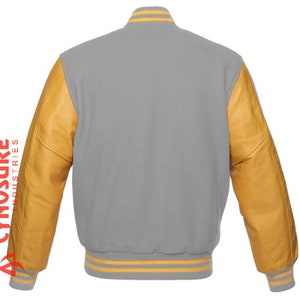 Varsity Jacket Wool Body Genuine Leather Arms Letterman Jacket College ...