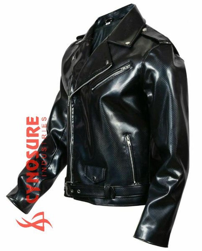 Gothic Handmade Moto Black PVC Vinyl Jacket Stylish Men Motorcycle ...