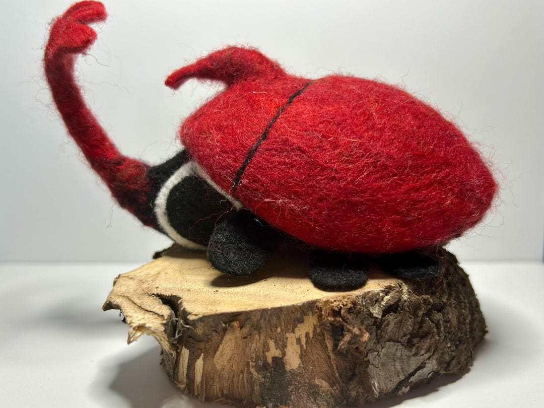 Needlefelted Rhinoceros Beetle Felted Bug Insect Cute Funny Creepy ...