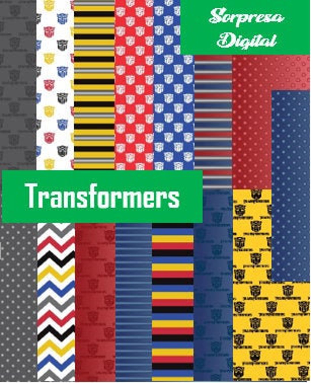 Transformer Digital Paper - Etsy