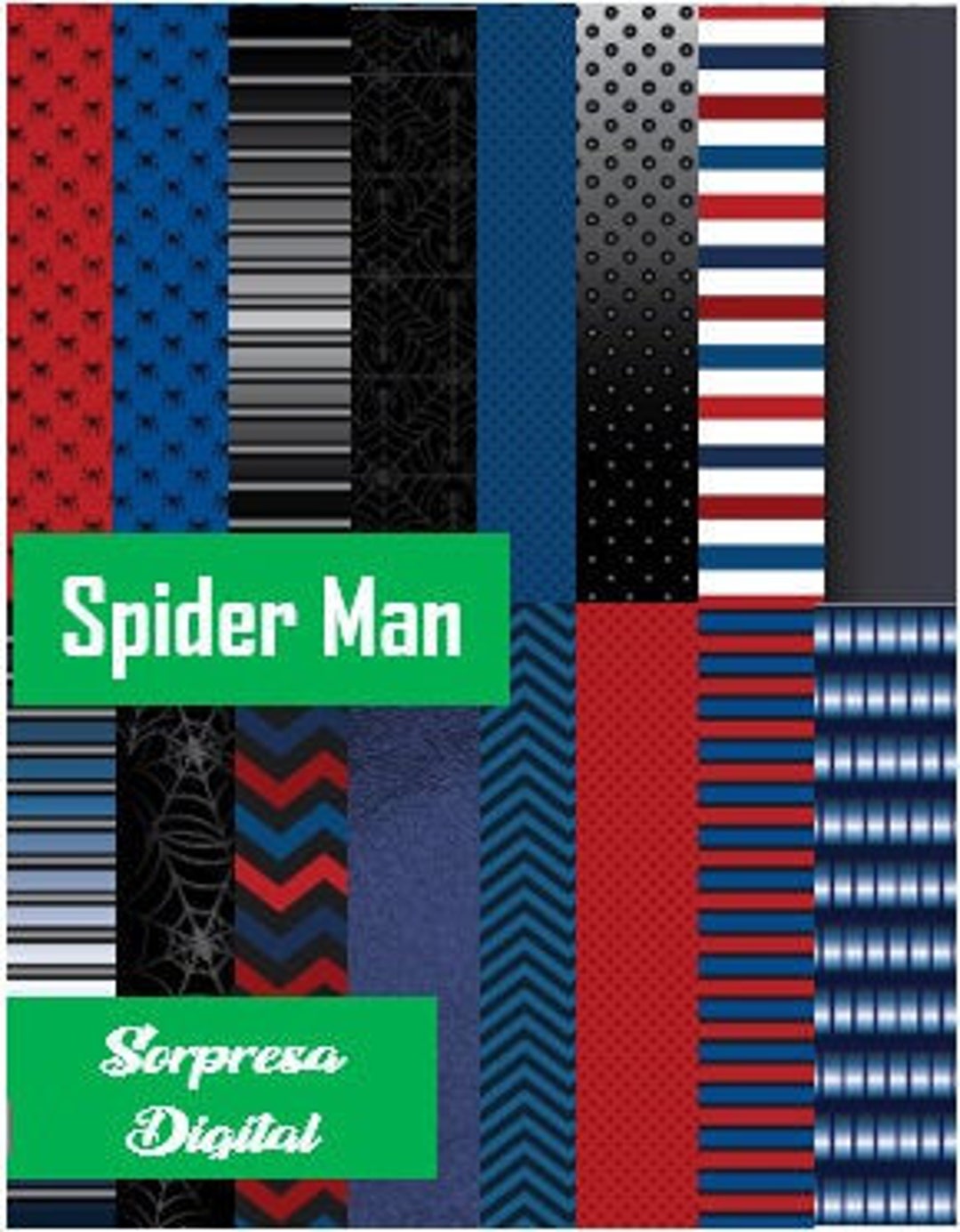 Spider Man Digital Paper - Etsy