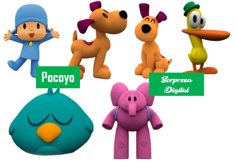 Pocoyo Digital Paper - Etsy