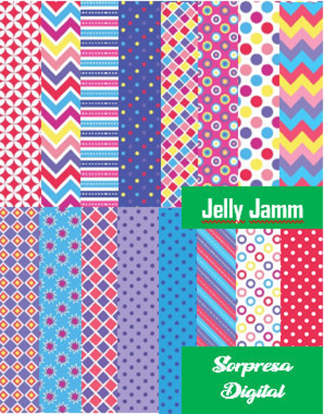 Jelly Jam Digital Paper - Etsy
