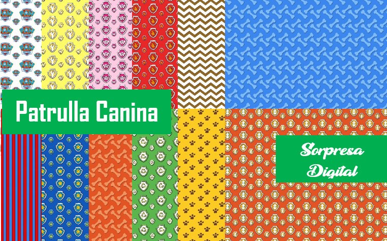 Paw Patrol Digital Paper - Etsy