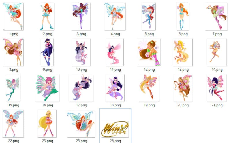 Winx Digital Paper - Etsy