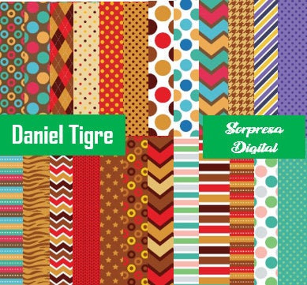 Daniel Tiger Digital Paper - Etsy