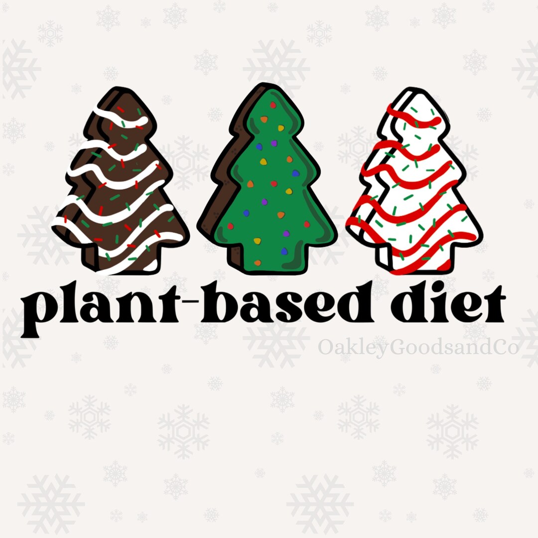 Plant Based Diet PNG Christmas Vegetarian Christmas Png - Etsy
