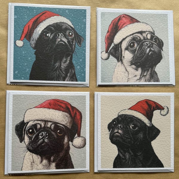 Pug Christmas - Etsy