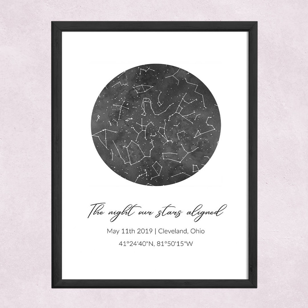The Night Our Stars Aligned | Fully Customisable Star Map | Perfect ...