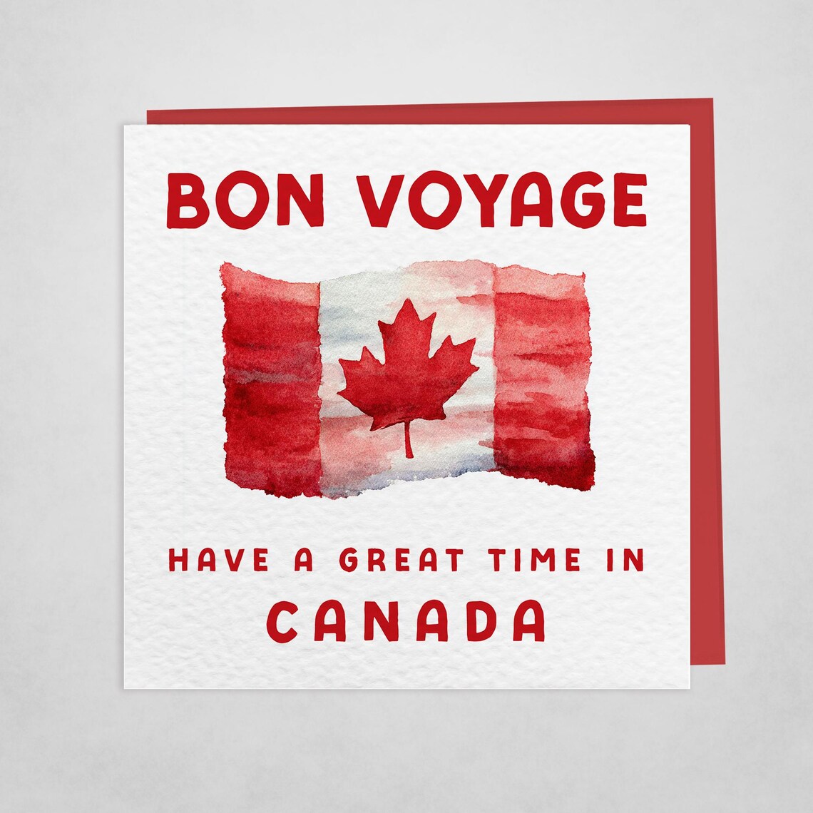 Canada Travel Card: Bon Voyage, Good Luck - Etsy UK
