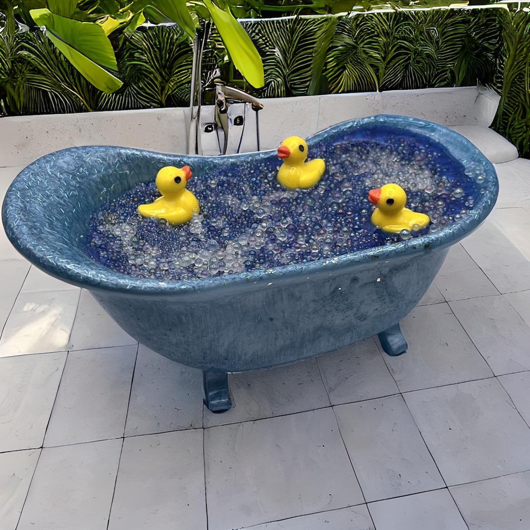 Resin Bathtub With Ducks, Rubber Ducky, Baby Shower, Kids Room Decor ...