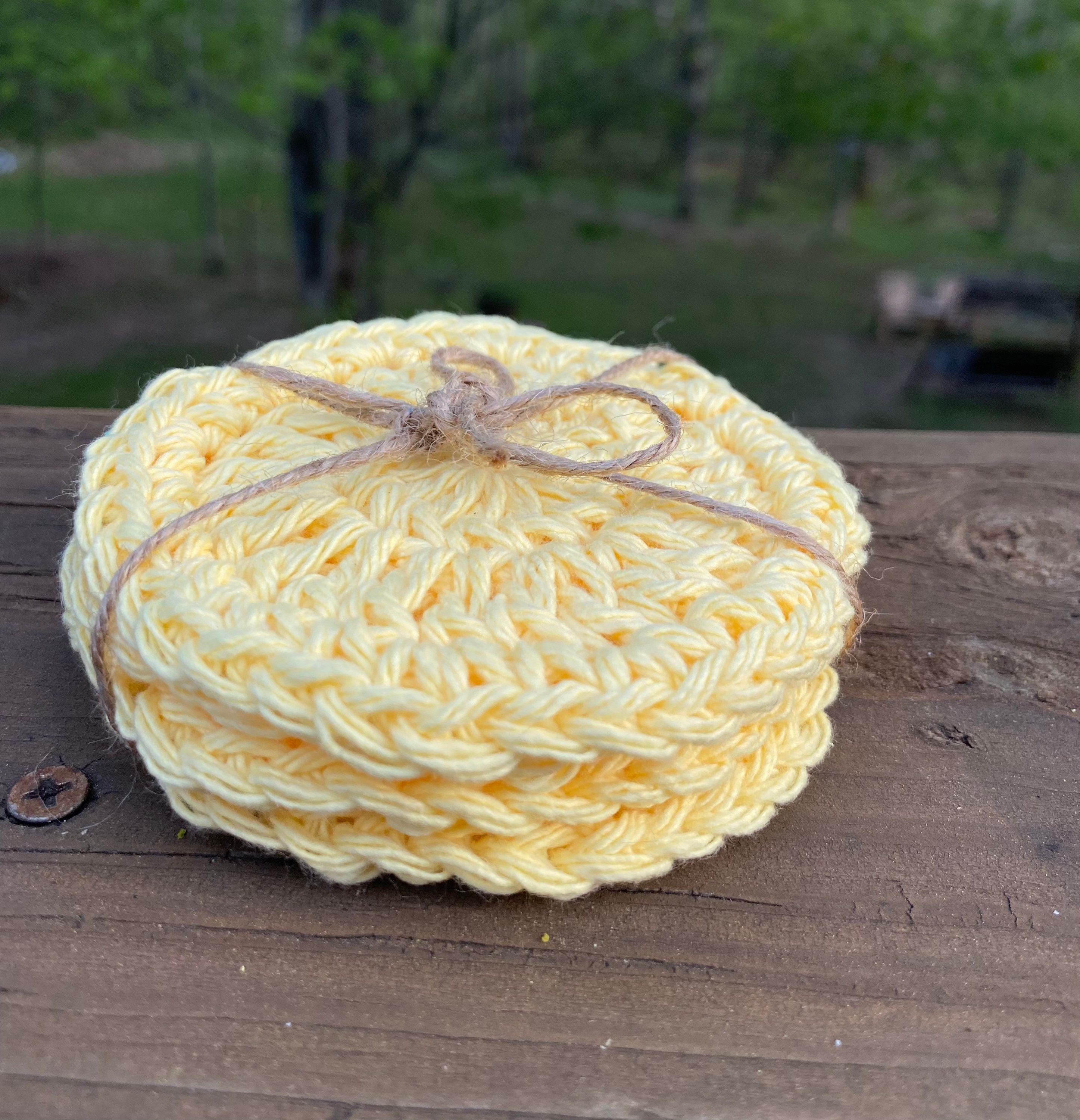 Eco-friendly handmade crochet reusable face scrubbies 4-pack - Etsy España